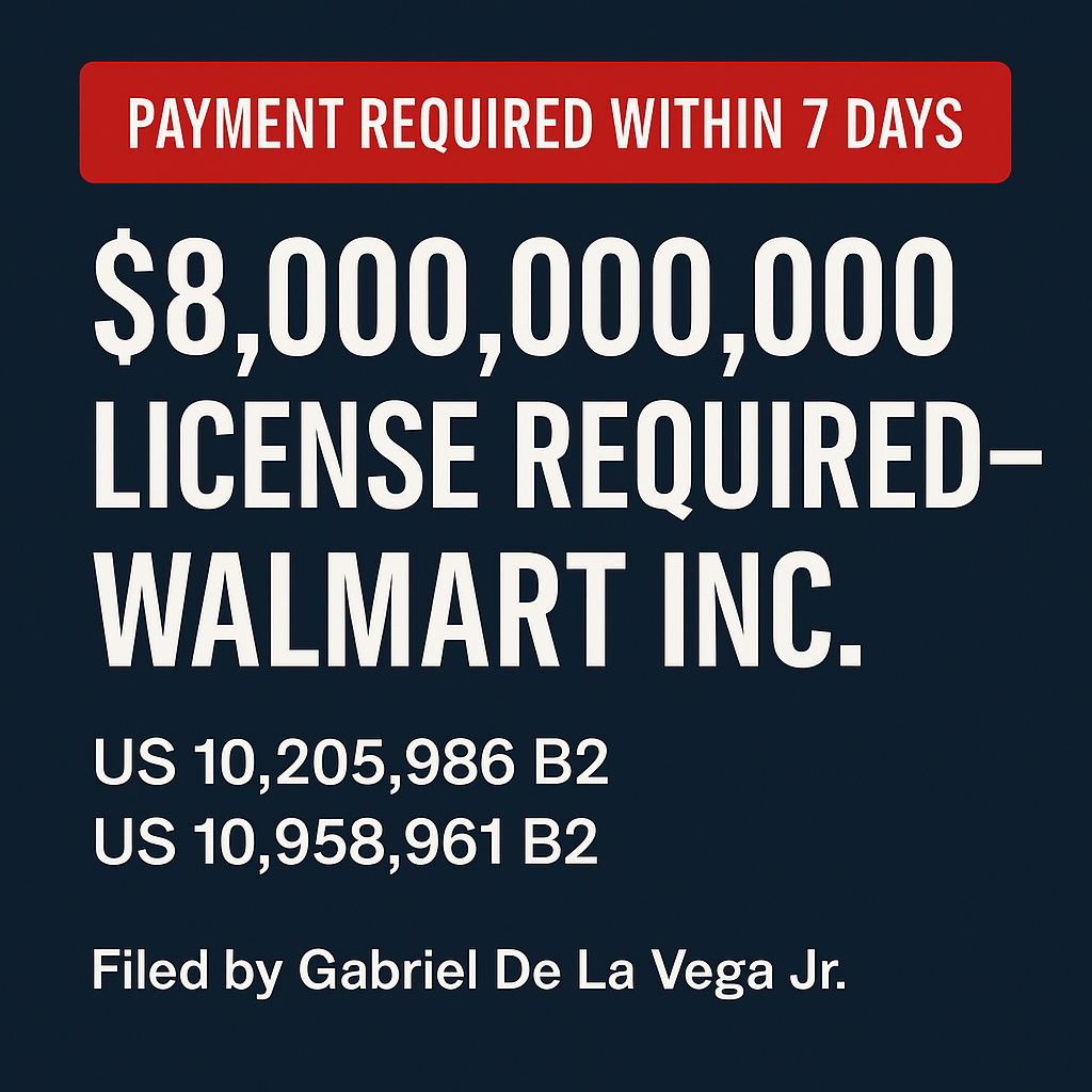 Walmart Live Stream Infringement – Patent Violation
